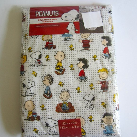 Peanuts | Dining | Snoopy Peanuts Peva Flannel Back Table Cloth | Poshmark